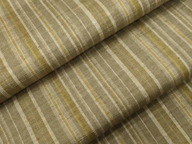 平和屋着物▽上質な紬　単衣　縞　正絹　逸品　CAAT0766dy