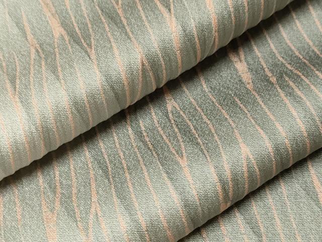 平和屋着物▽上質な小紋　単衣　杢目絞り　正絹　逸品　CAAT0781dy