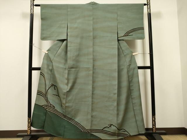 平和屋着物▽訪問着　単衣　吉祥文　正絹　逸品　CAAT0795dy