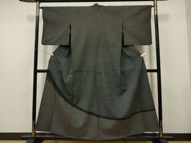 平和屋着物▽本塩沢　訪問着　単衣　110亀甲　吉祥文　正絹　逸品　CAAT0797dy