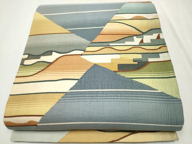 平和屋着物●両面　太鼓柄袋帯　切嵌吉祥文　正絹　逸品　CAAT0857hy