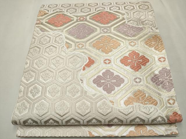 平和屋着物●西陣　川島織物　六通柄　本袋帯　唐織　蜀江花文　金糸　正絹　逸品　CAAT0866hy