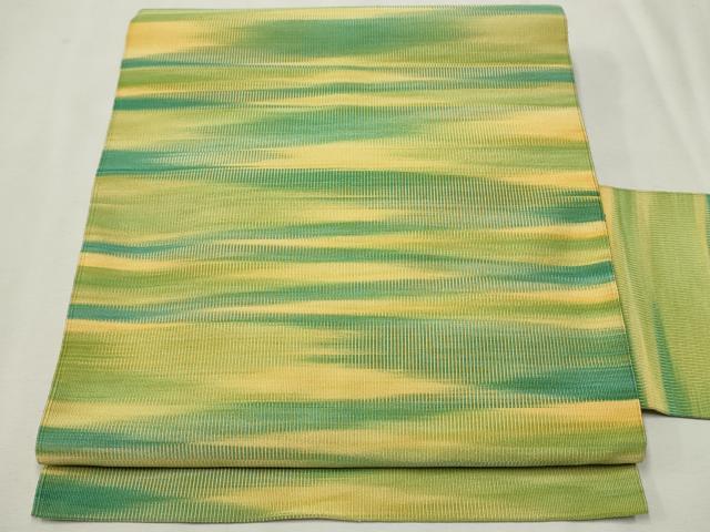 平和屋着物●爪掻き本綴れ　全通柄　八寸名古屋帯　霞文　正絹　逸品　CAAT0884hy