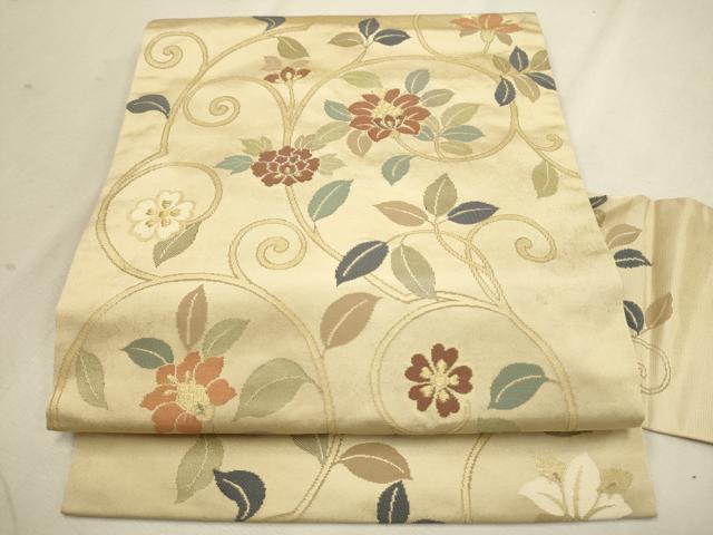 平和屋着物□上質な紬 草花文 正絹 逸品 未使用 AAAZ2949mf