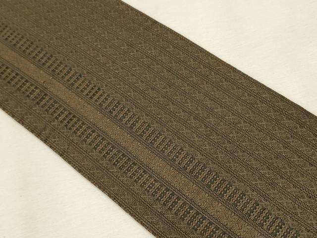 平和屋着物○男性 本場筑前博多織 角帯 間道 正絹 逸品 CAAT0959hy