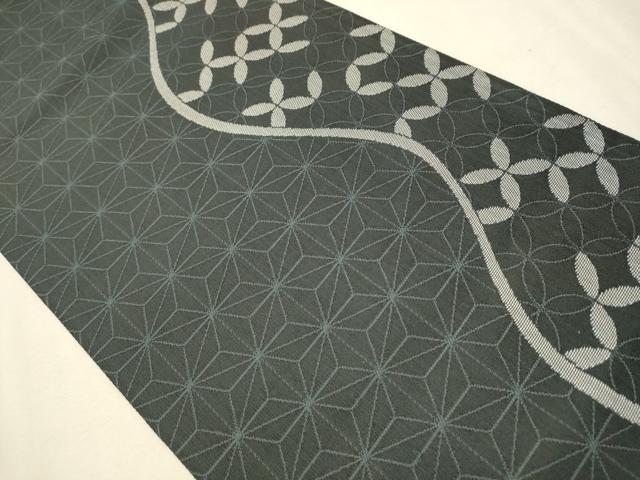 平和屋着物○両面 六通柄 京袋帯 間道 正絹 逸品 CAAT0974hy