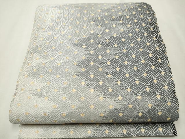 平和屋着物●全通柄袋帯　唐織　松葉青海波文　金糸　正絹　逸品　CAAT1025hy