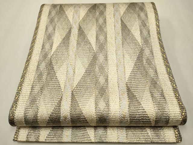 平和屋着物●全通柄袋帯　組織　間道　金糸　正絹　逸品　CAAT1154hy