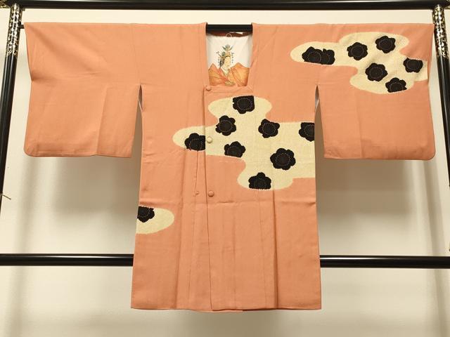 平和屋着物＃京友禅の第一人者　松井青々　道行コート　雲取り花文　金彩　ロング丈　正絹　逸品　CAAT5624id