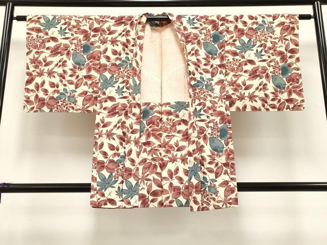 平和屋着物＃羽織　枝花文　正絹　逸品　未使用　CAAT5713id