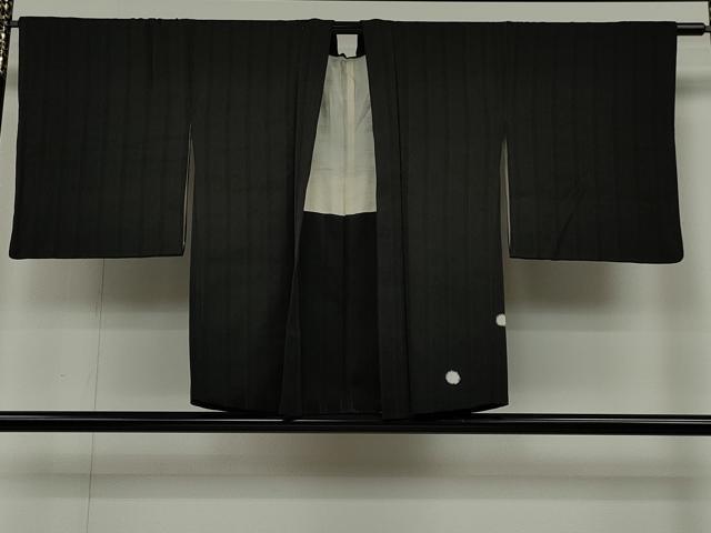 平和屋着物＃羽織　吉祥文　黒地　正絹　逸品　CAAT5724id