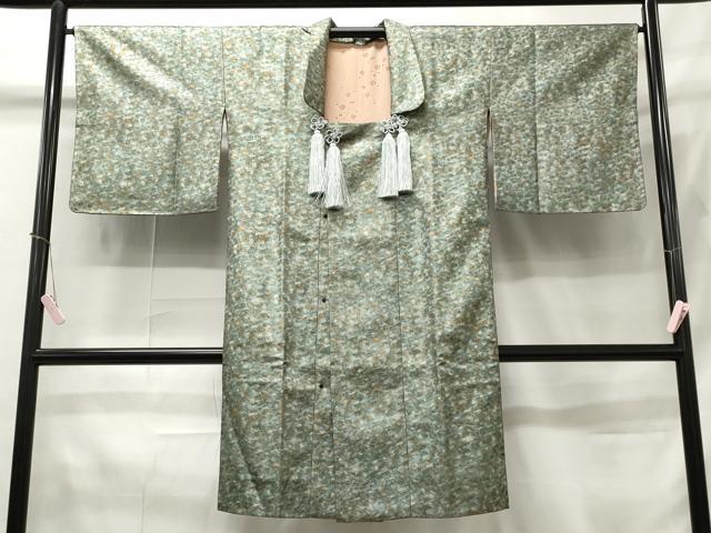 平和屋着物＃道行コート　霞文　ロング丈　正絹　逸品　未使用　CAAT5818id