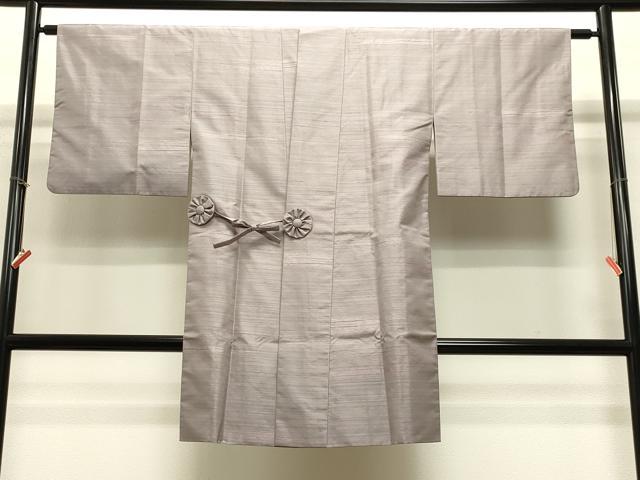 平和屋着物＃道中着　紬地　霞文　ロング丈　正絹　逸品　CAAT5833id