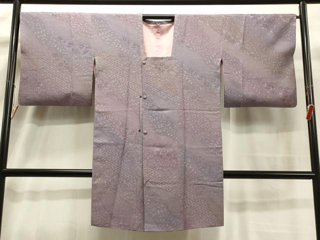 平和屋着物＃道行コート　霞文　暈し染め　ロング丈　正絹　逸品　CAAT5859id