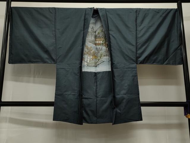 平和屋着物＃男性　本場大島紬　長羽織　100亀甲　総詰め　キングサイズ　正絹　逸品　未使用　CAAT5908id