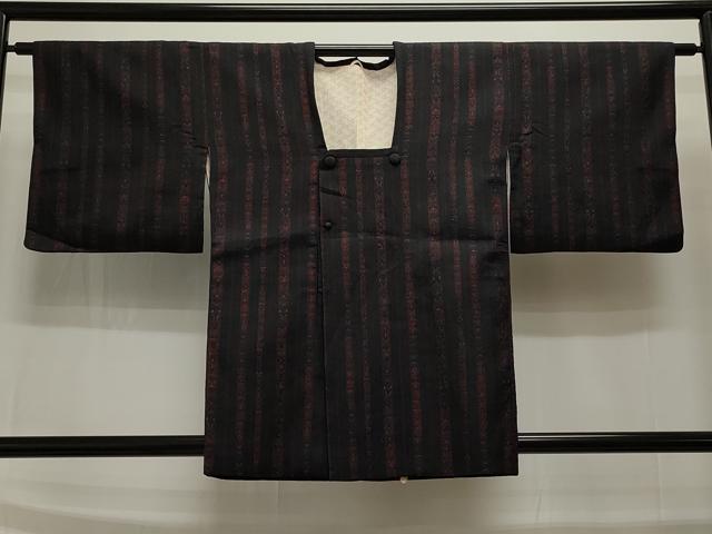 平和屋着物＃道行コート　草花間道　正絹　逸品　CAAT5911id