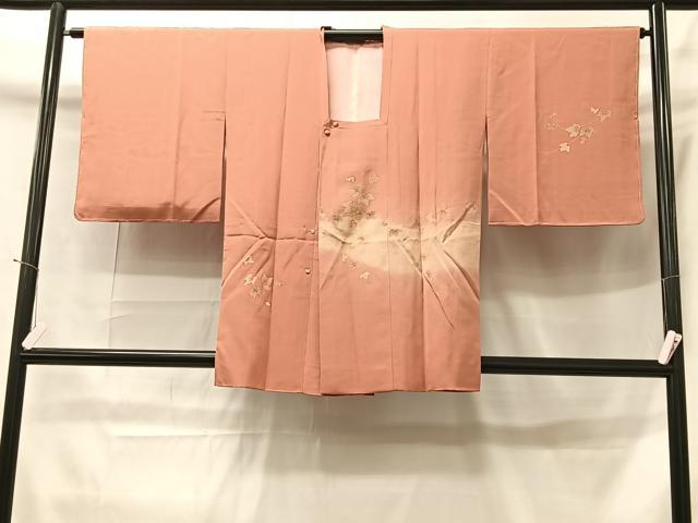 平和屋着物＃道行コート　刺繍　葡萄蔦の葉文　金彩　正絹　逸品　未使用　CAAT5916id