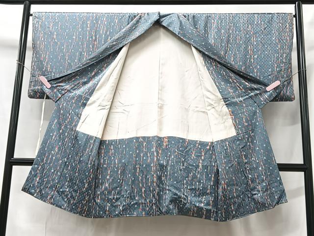 平和屋着物＃道中着　絞り　吉祥文　ロング丈　正絹　逸品　CAAT5943id