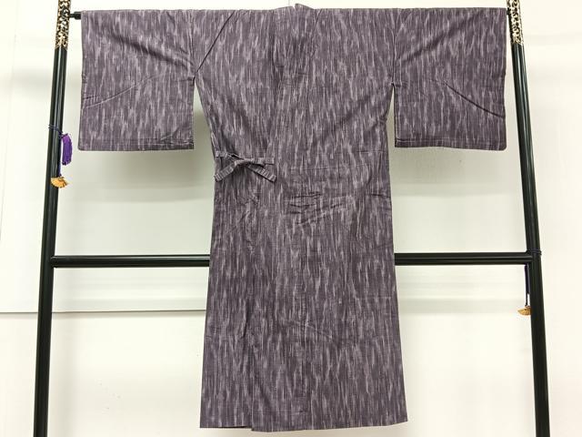 平和屋着物▽道中着　単衣　紬地　霞文　ロング丈　正絹　逸品　CAAT5968id