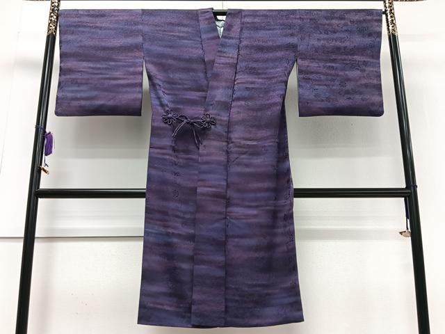 平和屋着物＃道中着　霞文　暈し染め　健勝苑扱い　ロング丈　正絹　逸品　CAAT5974id