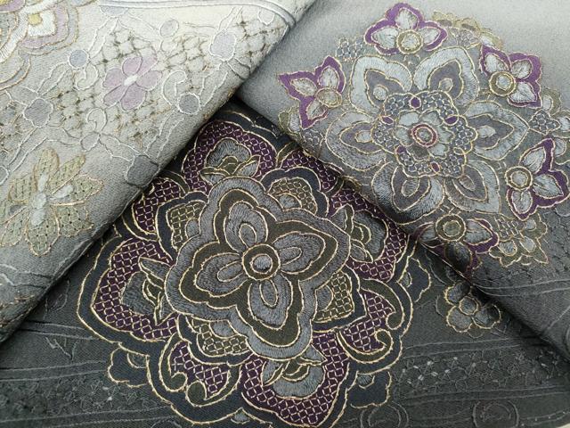 平和屋着物●中国三大刺繍　蘇州刺繍　スワトウ刺繍　総刺繍　訪問着　正倉院花文　暈し染め　金糸　正絹　逸品　CAAT6149ze