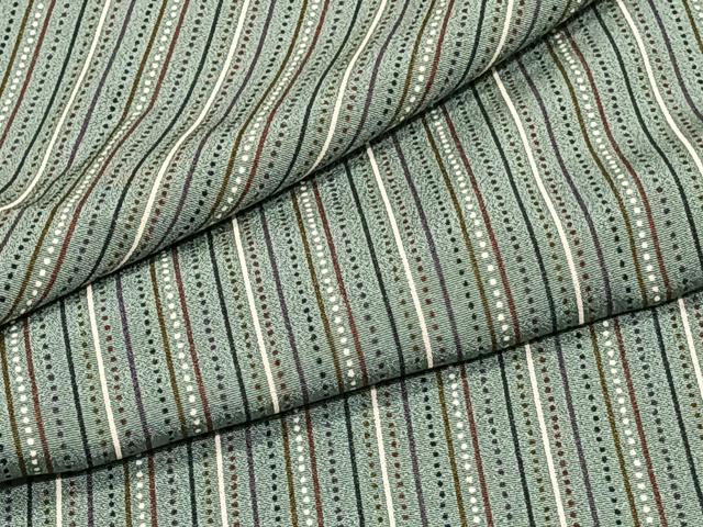 平和屋着物▽上質な小紋　単衣　縞　正絹　逸品　CAAT6546xi