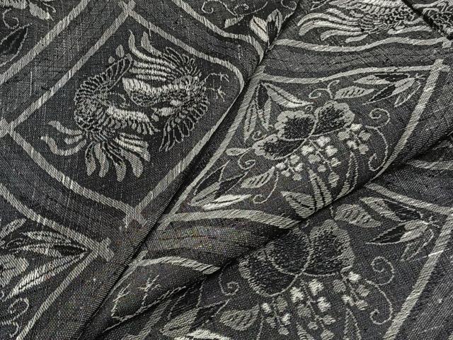 平和屋着物▽小紋　単衣　天井花鳥文　CAAT6563xi