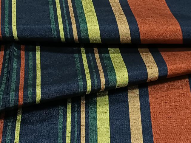 平和屋着物▽小紋　単衣　縞　CAAT6607xi