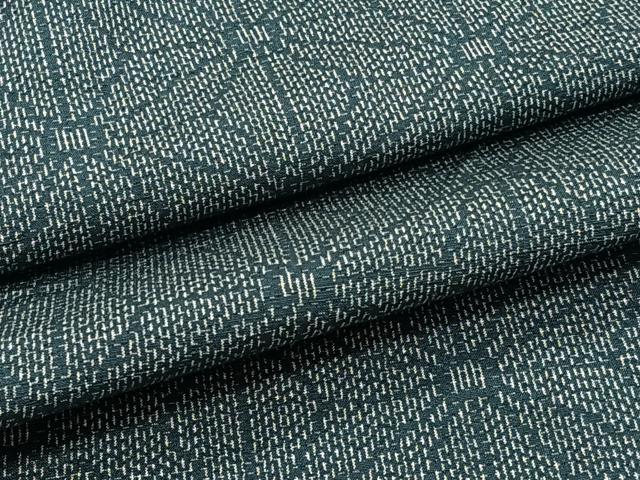 平和屋着物▽上質な紬　単衣　麻の葉文　正絹　逸品　CAAT6615xi