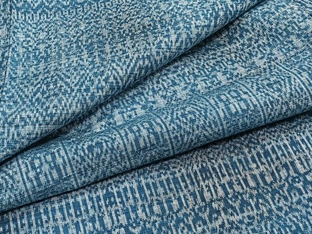 平和屋着物▽上質な紬　単衣　横段文　正絹　逸品　CAAT6633xi