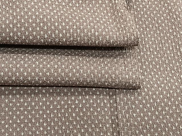 平和屋着物▽本塩沢　単衣　蚊絣　正絹　逸品　CAAT6644xi