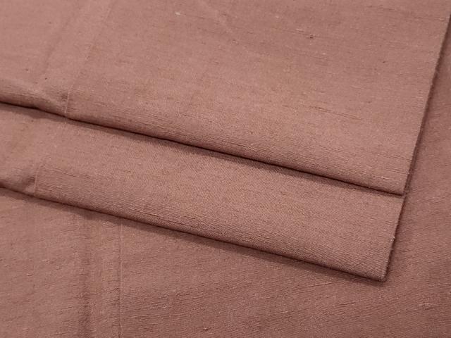 平和屋着物●上質な紬　色無地　紅檜皮色　正絹　逸品　CAAT6818vf