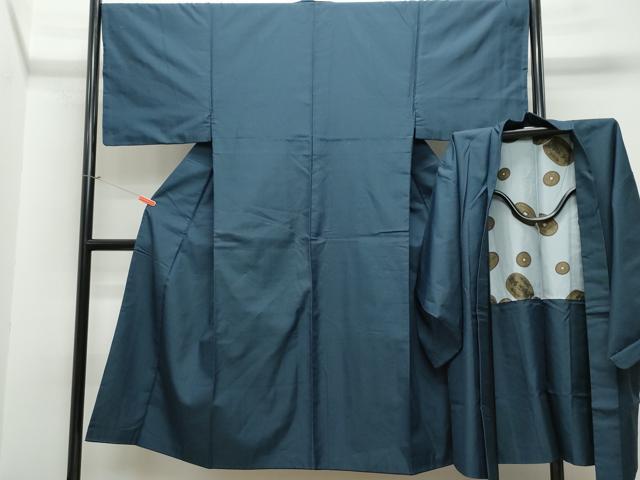 平和屋着物●男性　紬　アンサンブル　100亀甲　正絹　逸品　CAAT6824vf