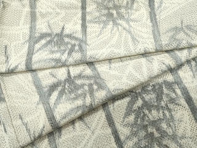 平和屋着物●上質な紬　笹竹文　正絹　逸品　CAAT6829vf