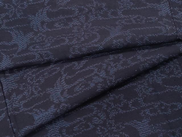 平和屋着物●結城紬　流水花鳥文　正絹　逸品　CAAT6914vf