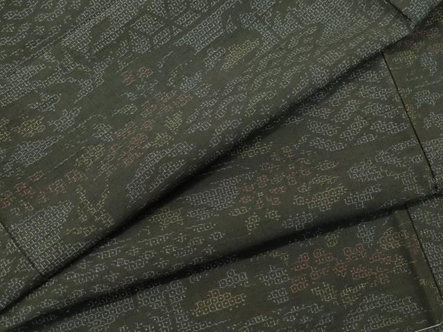 平和屋着物●結城紬　80亀甲　吉祥花文　やまと誂製　正絹　逸品　未使用　CAAT6920vf