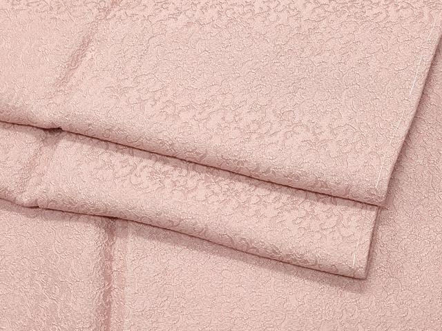 平和屋着物●上質な色無地　花唐草地紋　退紅色　さが美扱い　正絹　逸品　未使用　CAAT6941vf