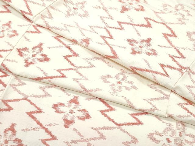 平和屋着物●上質な紬　松皮菱花文　正絹　逸品　CAAT6954vf