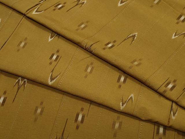 平和屋着物●上質な紬　絣文様　やまと誂製　正絹　逸品　CAAT7027vf