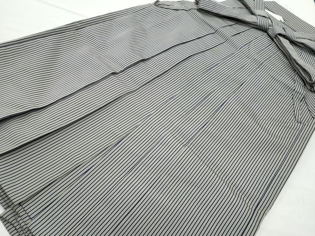 平和屋着物●男性　行灯袴　縞　正絹　逸品　CAAT7042vf