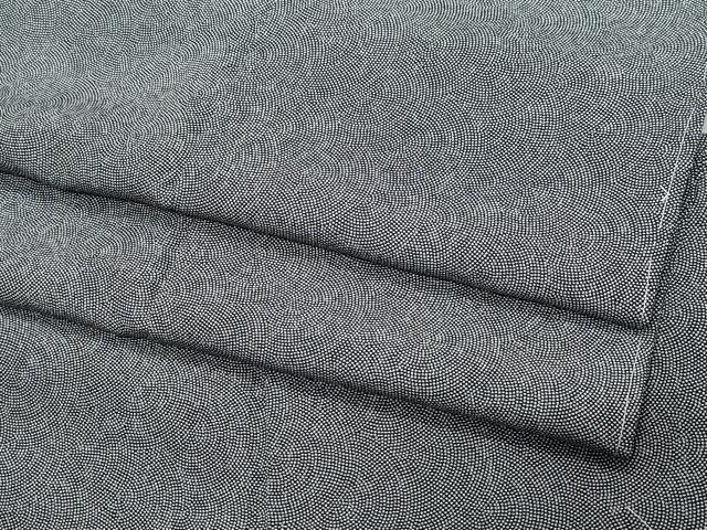 平和屋着物●江戸小紋　鮫小紋柄　黒地　正絹　逸品　未使用　CAAT7076vf