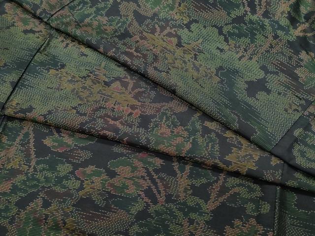 平和屋着物●本場大島紬　風景草木文　正絹　逸品　CAAT7086vf