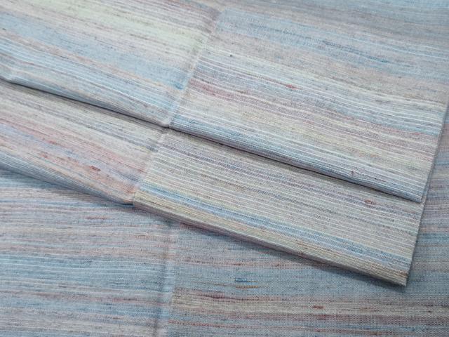 平和屋着物●紅花紬　米沢　霞文　正絹　逸品　CAAT7093vf