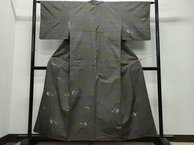 平和屋着物●訪問着　紬地　櫛　簪　暈し染め　正絹　逸品　CAAT7094vf