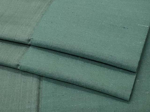 平和屋着物●上質な紬　色無地　仙斎茶色　正絹　逸品　未使用　CAAT7121vf