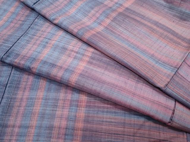 平和屋着物●上質な紬　霞文　正絹　逸品　CAAT7123vf