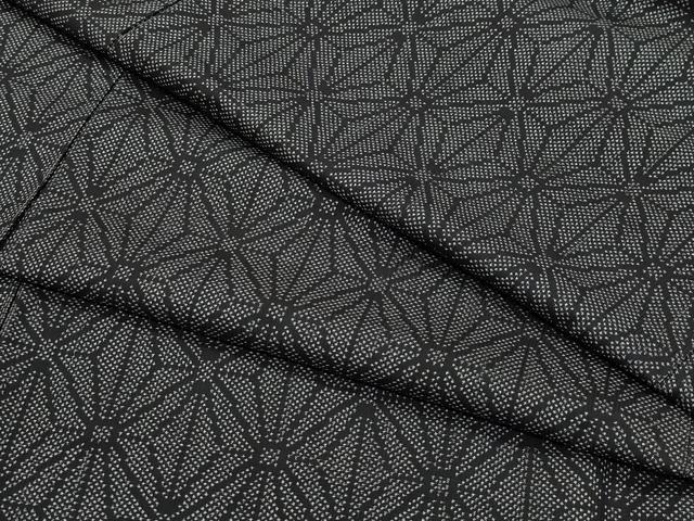 平和屋着物●本場大島紬　7マルキ　麻の葉文様　正絹　逸品　CAAT7139vf