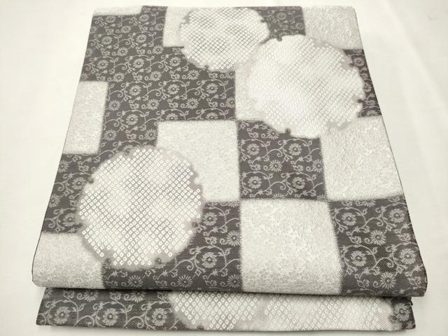 平和屋着物●六通柄袋帯　紹巴　京鹿の子　金銀糸　正絹　逸品　CAAT8003hy