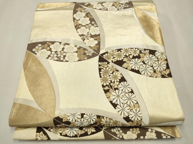 平和屋着物●西陣織　天平初年創始の京の老舗　洛陽織物　六通柄袋帯　唐織　七宝繋小花文　金銀糸　正絹　逸品　CAAT8036hy