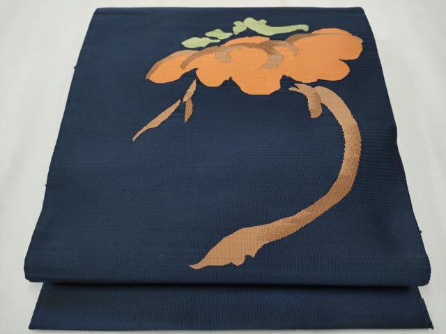 平和屋着物●爪掻き本綴れ　八寸名古屋帯　枝花文　鈴乃屋扱い　正絹　逸品　CAAT8102hy